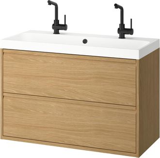 IKEA ÄNGSJÖN / BACKSJÖN Waschbschr+Schubladen/Waschb/Mibatn