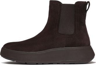 FitFlop Damen F-Mode Stitch Warm Suede Chelsea Boots, Schokoladenbraun, 37 EU, schokobraun, 37 EU