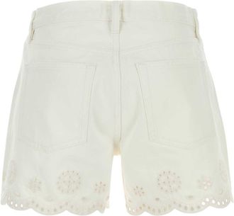 Frame Denim Eyelet Hang Shorts - White