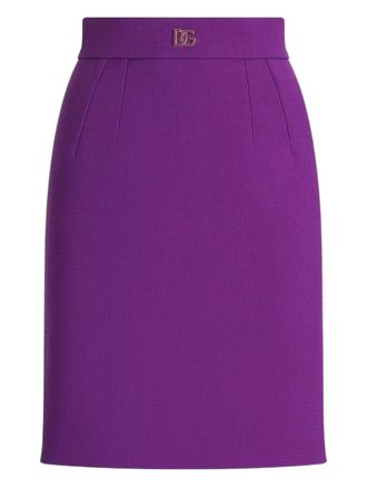 Dolce & Gabbana minijupe DNA en laine - Violet