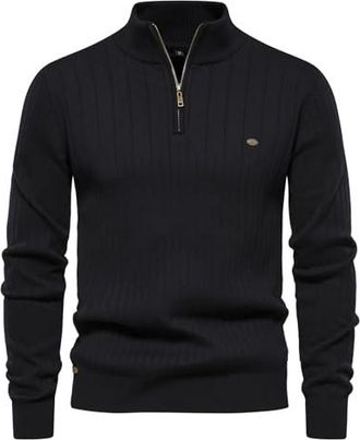 Generic Pull &agrave; col Montant for Homme, 1 pi&egrave;ce, Chaud, en Coton tricot&eacute;, id&eacute;al for lhiver pour Les Vacances dhiver n6