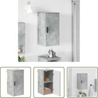 vidaXL vidaXL Betonfarbe - Badezimmerschrank Wandmontiert Beton Grau 30 x 31,5 x 61 cm