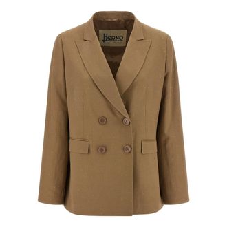 Herno Doppelreihiger Paillettenblazer - - Jackets - Damen - Beige - XL