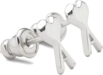 Ami unisex, Accessoires, Gris, Taille: ONE Size Boucles doreilles martel&eacute;es De Coeur