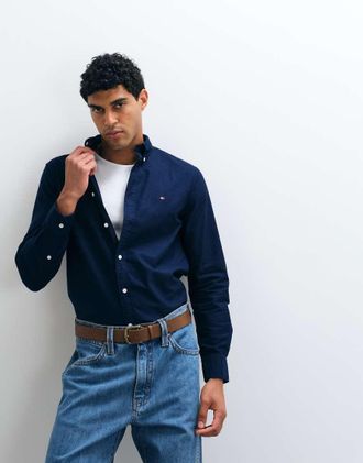 Tommy Hilfiger Chemise Oxford - Bleu marine