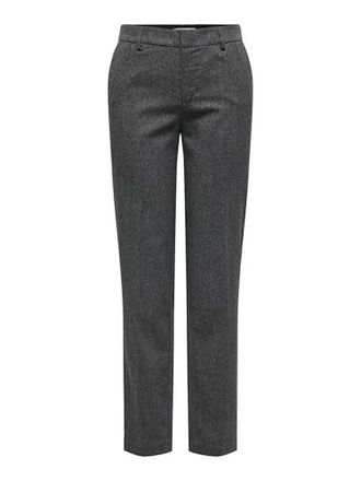 Only Onlmarnie Pantalon de costume pour femme Coupe droite Coupe ajustée, Gris foncé mélangé, 38W / 32L