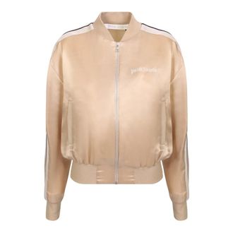 Palm Angels Beiger Sportlicher Sweatshirt mit Streifendetail - - Jackets - Damen - Beige - L
