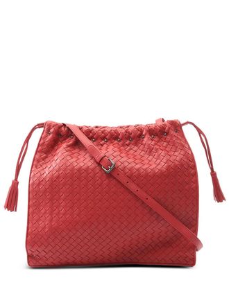Bottega Veneta sac porté épaule en cuir Nappa Intrecciato (2012-2025) - Rouge