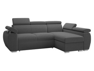 Mirjan24 Ecksofa Boston Mini, Eckcouch mit Schlaffunktion und Bettkasten, Polsterecke mit Einstellbare Kopfst&uuml;tzen, L-Sofa, Polstergarnitur, Wohnlandschaft (Kr