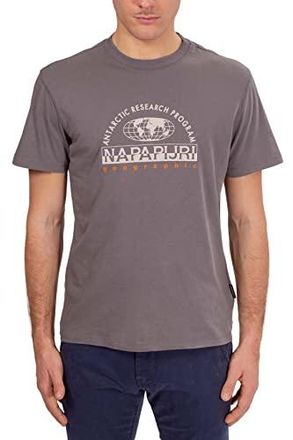 Napapijri T-shirt homme Regular Macas, gris, 3XL