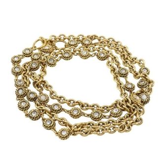 Chanel Ceinture en m&eacute;tal vintage Pre-owned - Femme - Pre-owned - Jaune - Taille: ONE Size