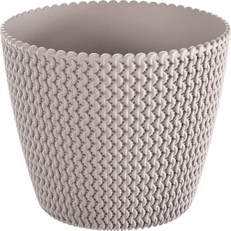 Prosperplast Runder Topf 28,2L Prosper SPLOFY Kunststoff Farbe Mocca, 39,1 x 33 cm Blumen-und Blumentöpfe, Multicolored, One Size