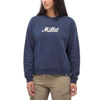 Millet Sweat Femme Escalade Coton Bio Confortable (FR/ES, Alpha/Lettres, M, Taille Normale, Taille Normale, Violet)