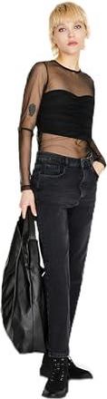 Sisley Sisley Trousers 4UUALE01F Jeans, Black Denim 800, 34 aux Femmes
