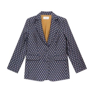 Maliparmi Geometrischer Jacquard-Blazer - - Jackets - Damen - Blau - 2XL