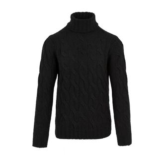 FILIPPO DE LAURENTIIS Schwarzer Herrenpullover Y28822 002 - - Knitwear - Herren - Schwarzk - 2XL