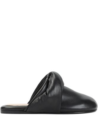 Carven mules en cuir à effet noué - Noir