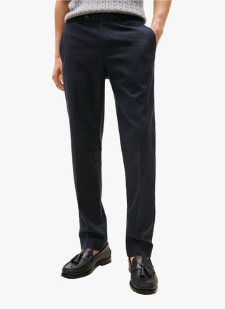 Tommy Hilfiger Pantalon droit en coton m&eacute;lang&eacute;