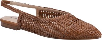 Hush Puppies Dalia Woven Damen Flache Schuhe Aus Leder In Tan