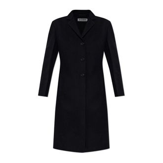 Jil Sander Kaschmir Mantel - - Coats - Damen - Schwarzk - L