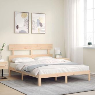 vidaXL Cadre de lit sans matelas 160x200 cm bois massif de pin Vidaxl