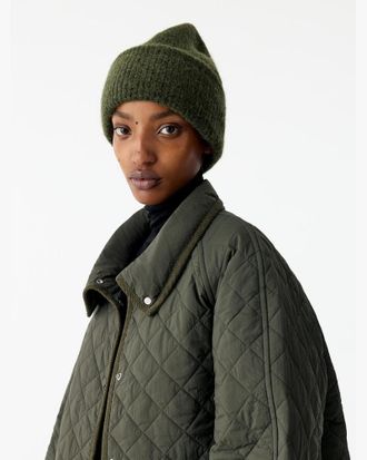 Arket Beanie Aus Alpakawolle Und Wolle -Gr&uuml;n