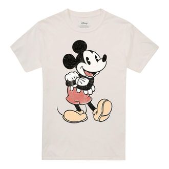 Mickey Mouse Disney Mickey Mouse Vintage Mickey Unisex T Shirt, Natural, XXX-Large