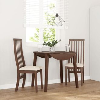 vidaXL Vidaxl - Chaises &agrave; manger coussins 2 pcs marron bois massif caoutchouc