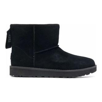 UGG Ugg, Femme, Chaussures, Noir, Taille: 35 EU Botte Classic Mini Logo Zip
