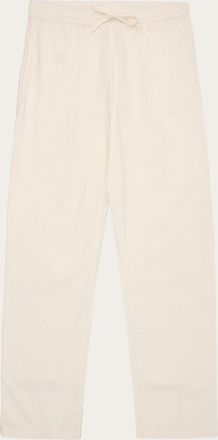 Knowledge Cotton Apparel Herren vegan Hose Fig Loose Seersucker Egret Wei&Atilde;Y