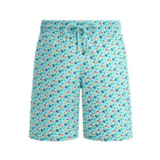 Vilebrequin Lange Micro Ronde Des Tortues Rainbow Stretch-Badeshorts f&uuml;r Herren - - Swimwear - Herren - Blau - 2XL