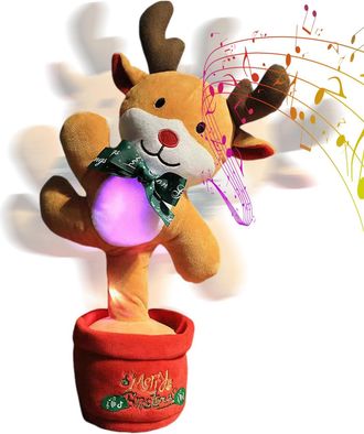 Generico Musikalisches Tanzspielzeug, 32 cm, Weihnachtsbaum, elektrisch, singend, Weihnachtsbaum, saisonale Dekoration f&uuml;r Schlafzimmer, Urlaub, Thanksgiving