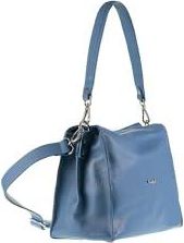 Pierre Cardin Sac &agrave; bandouli&egrave;re pour femme en cuir v&eacute;ritable Made in Italy 28 x 24 x 15,5 cm 55090, Bleu jeans, Taille unique