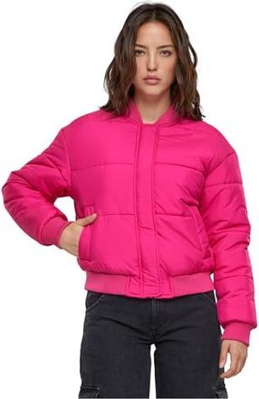 Urban Classics Ladies Puffer Blouson Jacket, Hibiskuspink, XXXL Femme