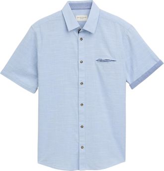 Tom Tailor Herren 1046100 Hemd, 37896-Lightblue Horizontal Structure, XXL