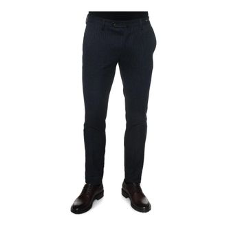 PT01 Houndstooth Skinny Fit Chino Hose - - Trousers - Herren - Blau - 2XL