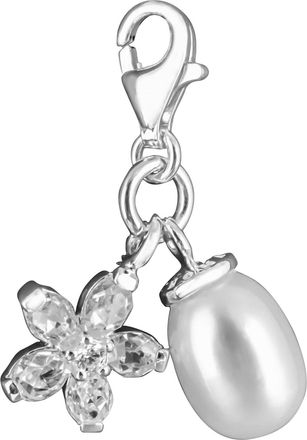 Thomas Sabo Thomas Sabo Damen-Charm Club-Anhänger Blume 925er Sterlingsilber synth. Zirkonia weiß Süßwasserzuchtperle 0767-167-14