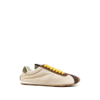 Miu Miu Suede-trim Panelled Sneakers