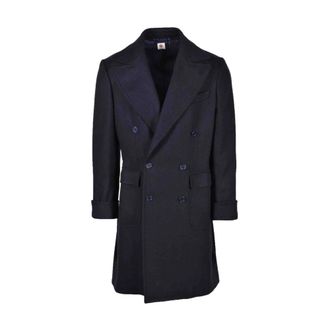 LUIGI BORRELLI NAPOLI Blauer Wollmischung Reversmantel - - Coats - Herren - Blau - XL