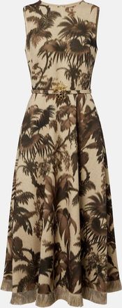 Oscar De La Renta Bedrucktes Midikleid