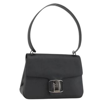 Ferragamo Pre-owned PVC Leder Schultertasche - - Pre-owned - Damen - Schwarzk - ONE SIZE