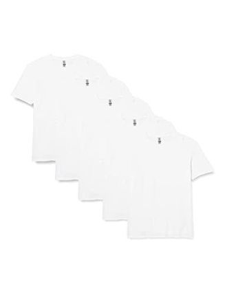 Gildan 64000 T-Chemise, Blanc, XXL (Lot de 5) Homme
