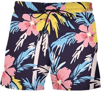 Generic Short de bain hawa&iuml;en pour homme - S&eacute;chage rapide - Avec poches - Short de bain pour homme, Noir, XXL