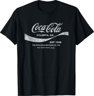 Coca Cola Ware T-Shirt Schwarz Unisex Klein Klassisch Kurzarm Sommer