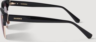 Sandro Lunettes soleil ac&eacute;tate logo