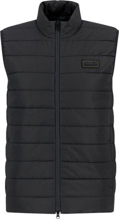 Barbour Steppweste Aldom mit gummiertem Label-Aufnäher in