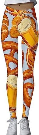 Generic Legging de sport 2026 pour femme - Style d&eacute;contract&eacute; - Taille haute - Pantalon de yoga imprim&eacute;, Orange, XXL