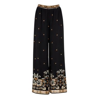 Twinset Femme, Pantalons, Noir, Taille: 36 FR Pantalon Palazzo