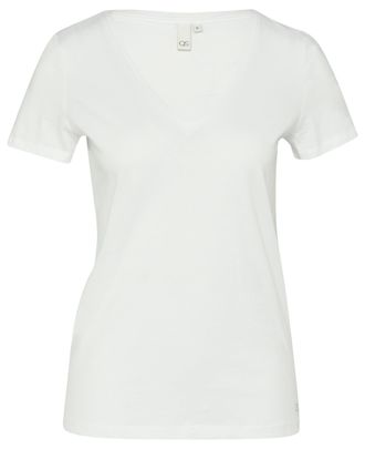 QS by s.Oliver Damen 2162977 T-Shirt V-Neck, weiß, XX-Large