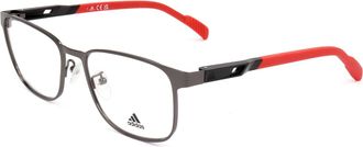 adidas Adidas Sport SP502200854 Metall-Brille f&uuml;r Herren, rechteckig, Vollrand, 54 mm Gl&auml;sergr&ouml;&szlig;e, gl&auml;nzendes Gunmetal, Gl&auml;nzendes Rotguss